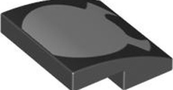 LEGO Part 6404127 - 100369 - Plate with Bow 2x2x2/3 Number 64 Black ...