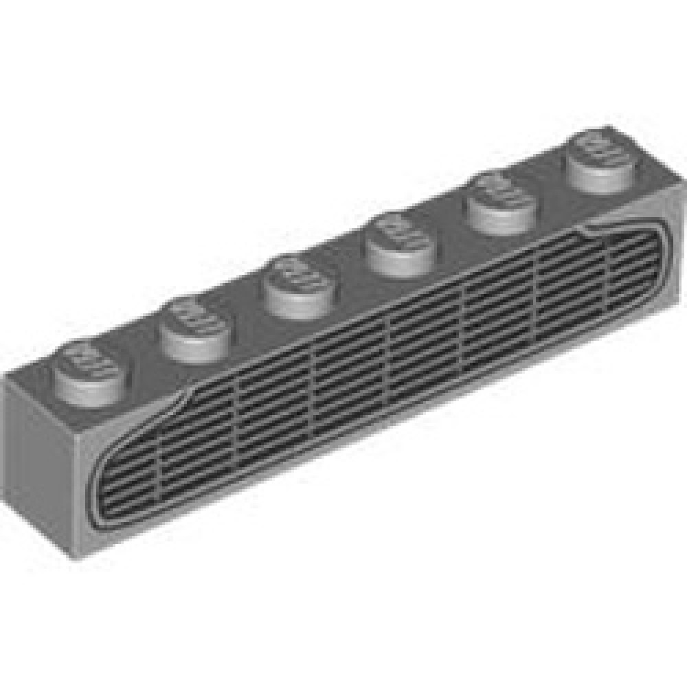 LEGO Part 6408450 - 100675 - Brick 1x6 Number 14 Medium Stone Grey ...