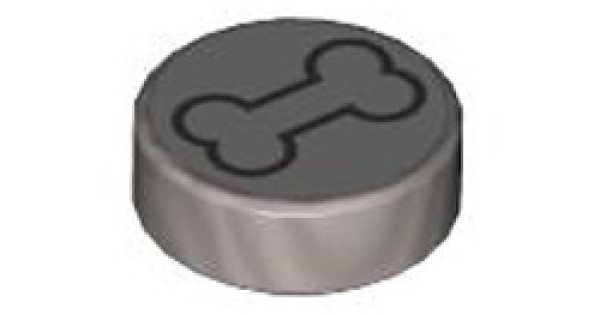 LEGO Part 6428390 - 102310 - Flat Tile 1x1 Round Number 222 Silver ...