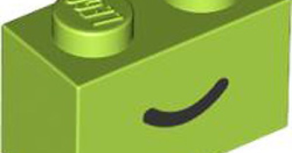 LEGO Part 6432104 - 102701 - Brick 1x2 Number 103 Bright Yellowish ...