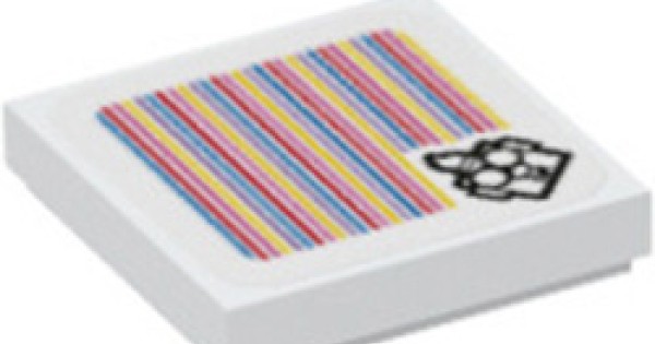 LEGO Part 6389750 - 1029 - Flat Tile 2x2 with Sticker Number 152 White ...