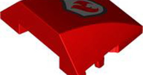 LEGO Part 6465524 - 105754 - Brick 4X3 with Bow Angle Number 15 Bright ...