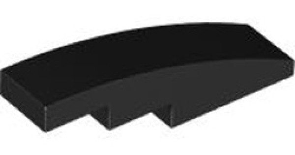 LEGO Part 6037746 - 11153 - Brick with Bow Curve Slope 1x4 Black | LEGO ...