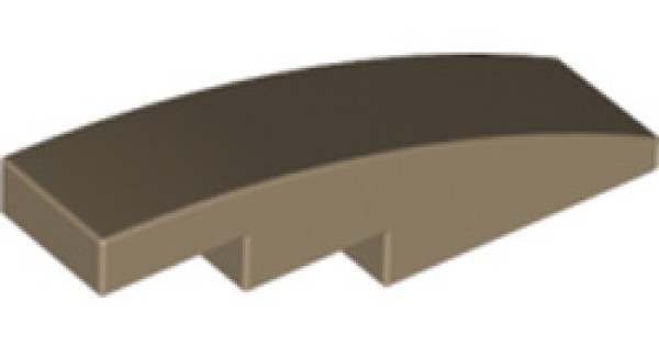 LEGO Part 6045943 - 11153 - Brick with Bow Curve Slope 1x4 Sand Yellow ...