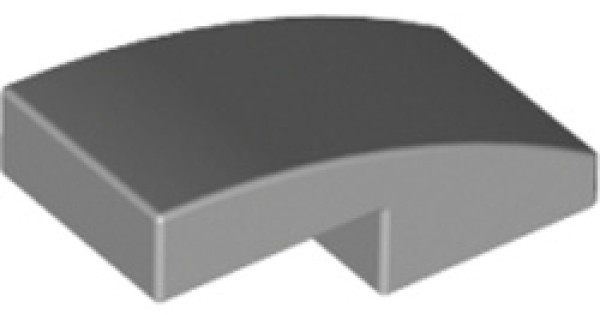 LEGO Part 6028813 - 11477 - Plate with Bow 1x2x2/3 Medium Stone Grey ...