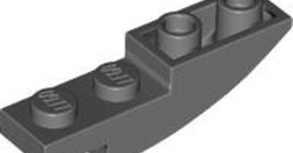 LEGO Part 6177704 - 13547 - Brick 1x4x1 Inverted Bow Dark Stone Grey ...