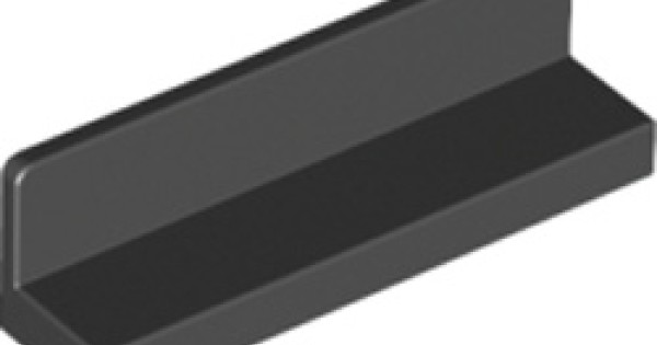 LEGO Part 6092570 - 15207 - Wall Element 1x4x1 with Round Corners Black ...