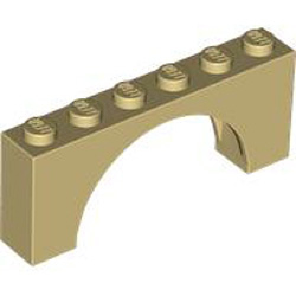 LEGO Part 6106187 - 15254 - Brick with Inside Bow 1x6x2 Brick Yellow ...