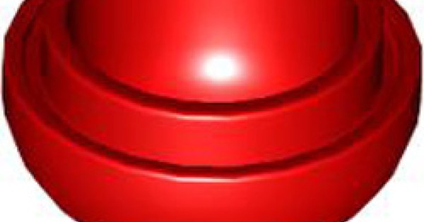 LEGO Part 6065839 - 15395 - Dome 2x2 Inverted with One Stud Bright Red ...