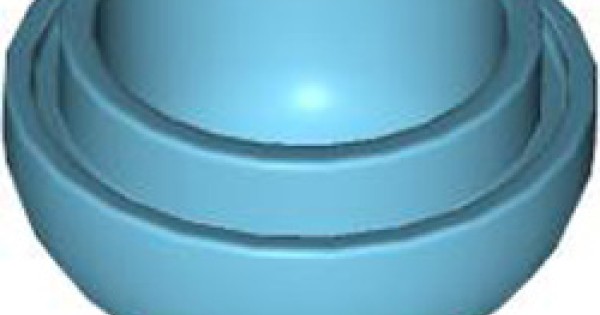 LEGO Part 6132411 - 15395 - Dome 2x2 Inverted with One Stud Medium Azur ...