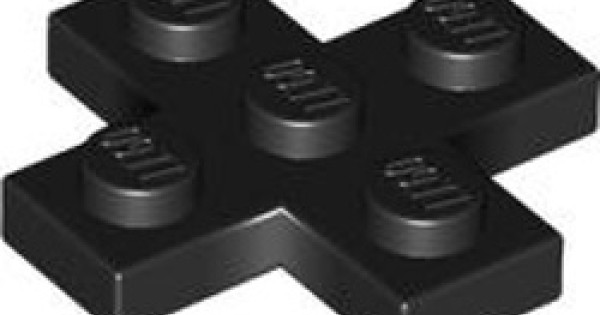 LEGO Part 6097283 - 15397 - Plate 3x3 Cross Black | LEGO Bricks ...
