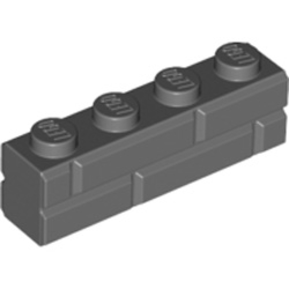 LEGO Part 6055310 - 15533 - Profile Brick 1x4 Single Groove Dark Stone ...