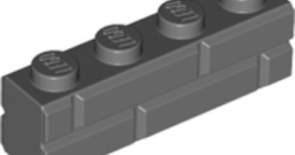 LEGO Part 6055310 - 15533 - Profile Brick 1x4 Single Groove Dark Stone ...