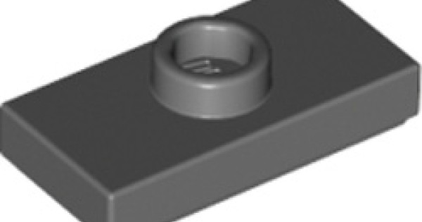 LEGO Part 6092572 - 15573 - Plate 1x2 with 1 Knob Dark Stone Grey ...