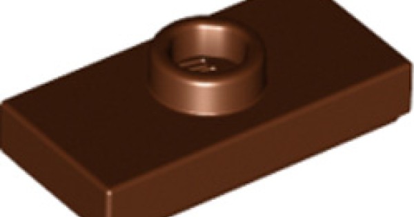 LEGO Part 6092590 - 15573 - Plate 1x2 with 1 Knob Reddish Brown | LEGO ...