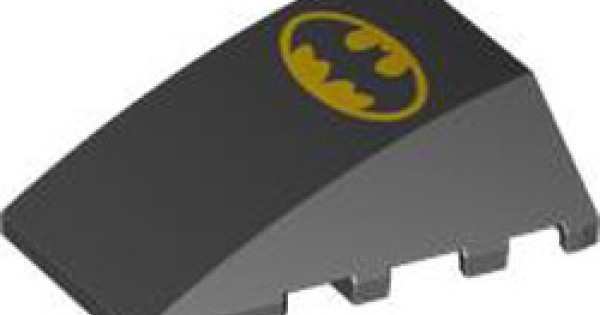 LEGO Part 6058115 - 16316 - Brick 4x4 with Bow Angle Number 5 Black ...