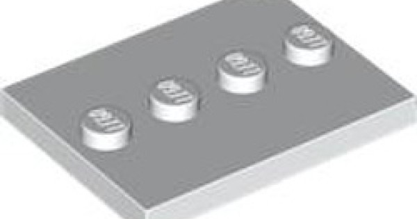 LEGO Part 6132741 - 17836 - Plate 3x4 with 4 Knobs White | LEGO Bricks ...