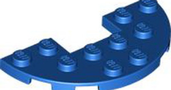 LEGO Part 6133564 - 18646 - Plate Half Circle 3x6 with Cut Bright Blue ...