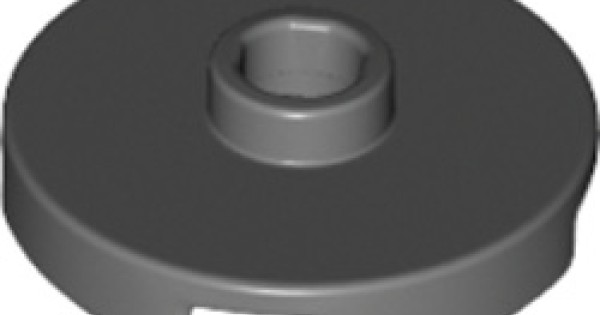 LEGO Part 6115080 - 18674 - Plate Round with 1 Knob Dark Stone Grey ...