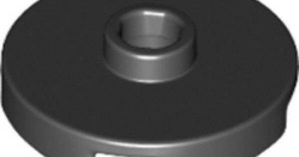 LEGO Part 6195325 - 18674 - Plate Round with 1 Knob Black | LEGO Bricks ...