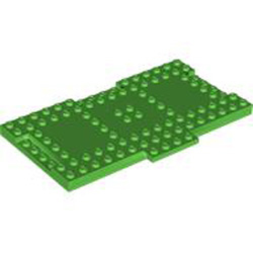 LEGO Part 6396799 - 18922 - Plate 8x16x6, 4MM with Wing Bright Green ...