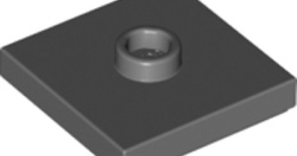 LEGO Part 6126083 - 23893 - Plate 2x2 with 1 Knob Dark Stone Grey ...