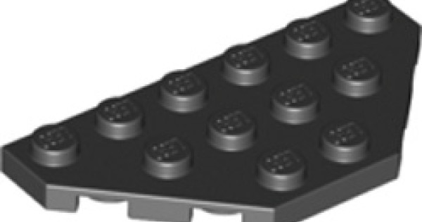 LEGO Part 241926 - 2419 - Corner Plate 3x6 Black | LEGO Bricks ...