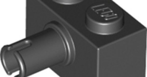 LEGO Part 6116990 - 2458 - Brick 1x2 with Horizontal Snap Black | LEGO ...