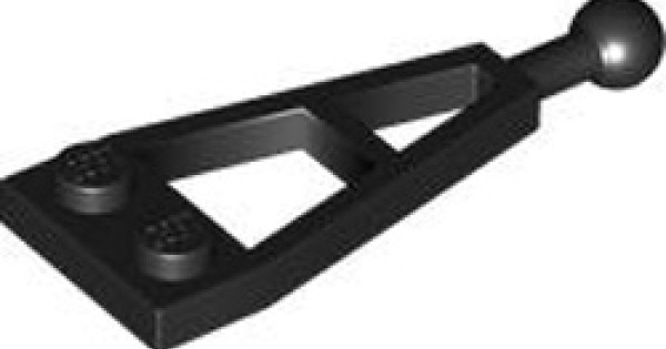 LEGO Part 4274405 - 2508 - Plate 1x2x4 with Ball Black | LEGO Bricks ...
