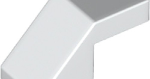 LEGO Part 6166894 - 28192 - Roof Tile 1x2 Degree 45 without Knobs White ...