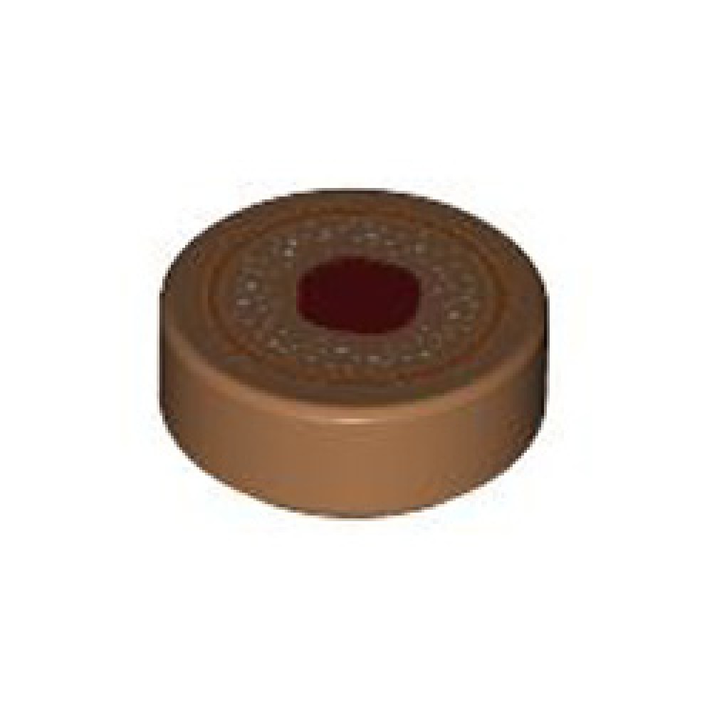 LEGO Part 6287871 - 28226 - Flat Tile 1x1 Round Number 59 Medium Nougat ...