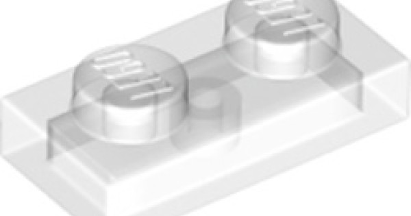 LEGO Part 6240204 - 28653 - Plate 1x2 Transparent White (Clear) | LEGO ...