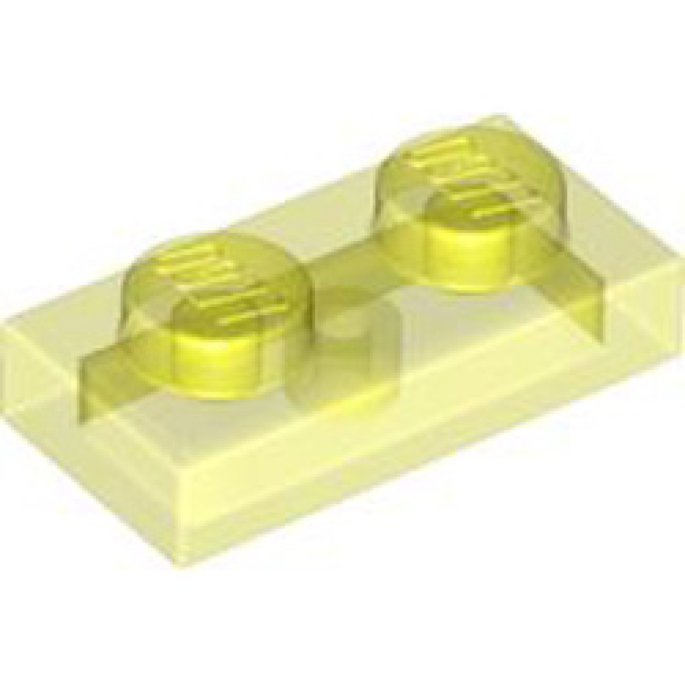 LEGO Part 6240224 - 28653 - Plate 1x2 Transparent Fluorescent Green ...