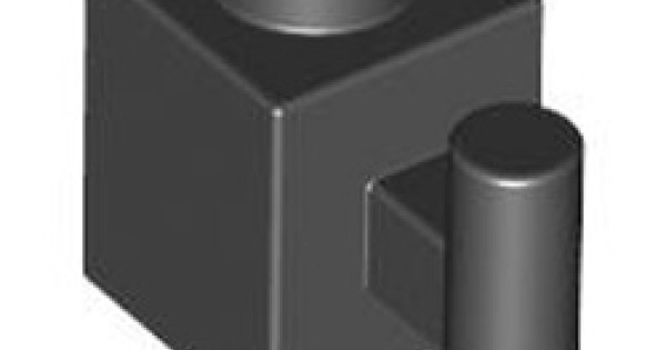 LEGO Part 6170566 - 28917 - Brick 1x1 with Handle Black | LEGO Bricks ...