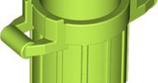 LEGO Part 6370087 - 28967 - Dustbin 2x2x2 Bright Yellowish Green | LEGO ...