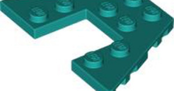 LEGO Part 6384249 - 29172 - Plate 6x4 with Angle Bright Bluish Green ...