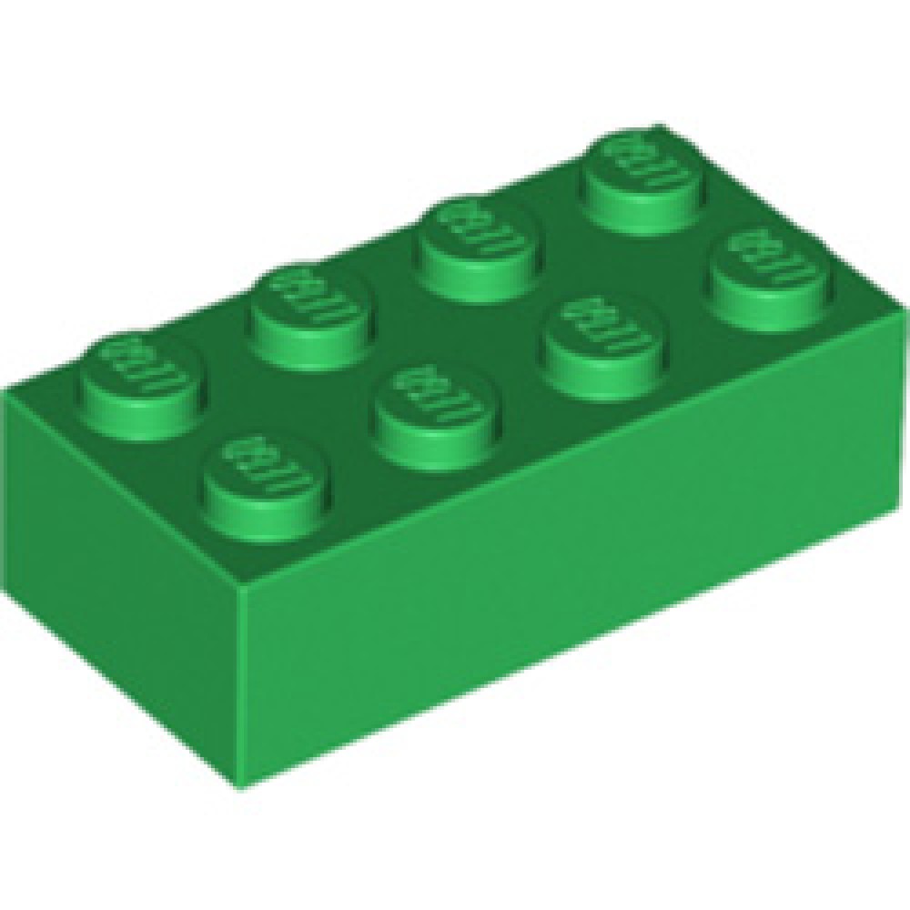 LEGO Part 4106356 - 3001 - Brick 2x4 Dark Green | LEGO Bricks ...