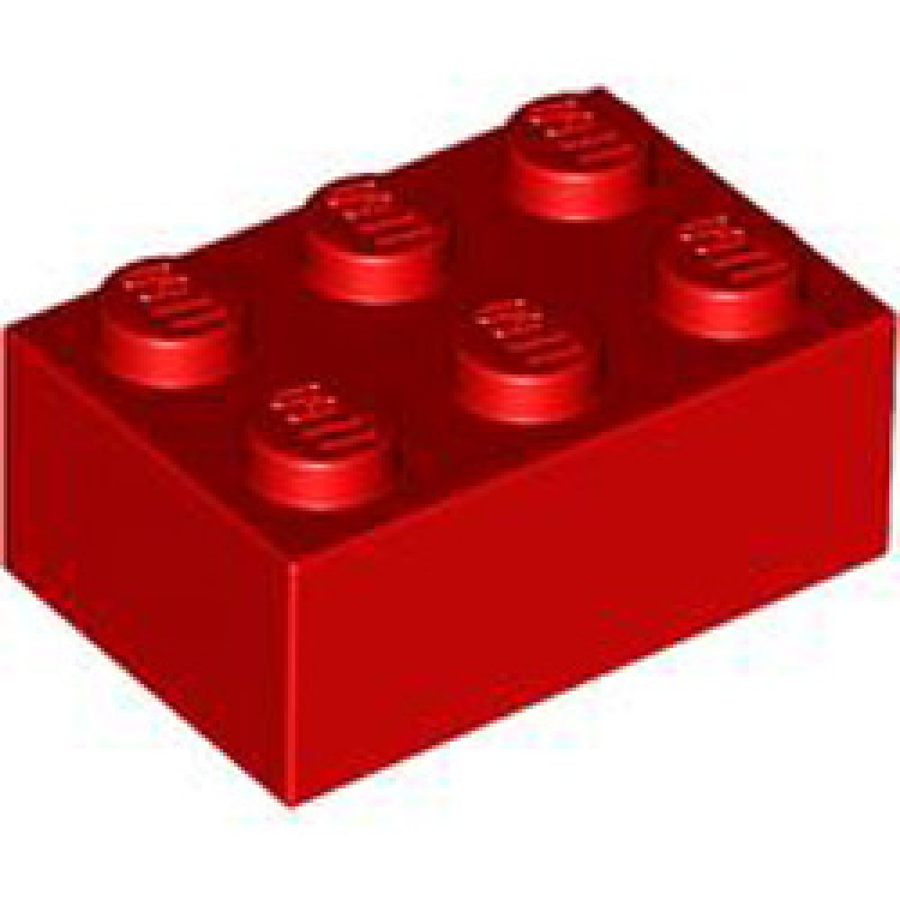 LEGO Part 300221 - 3002 - Brick 2x3 Bright Red | LEGO Bricks ...