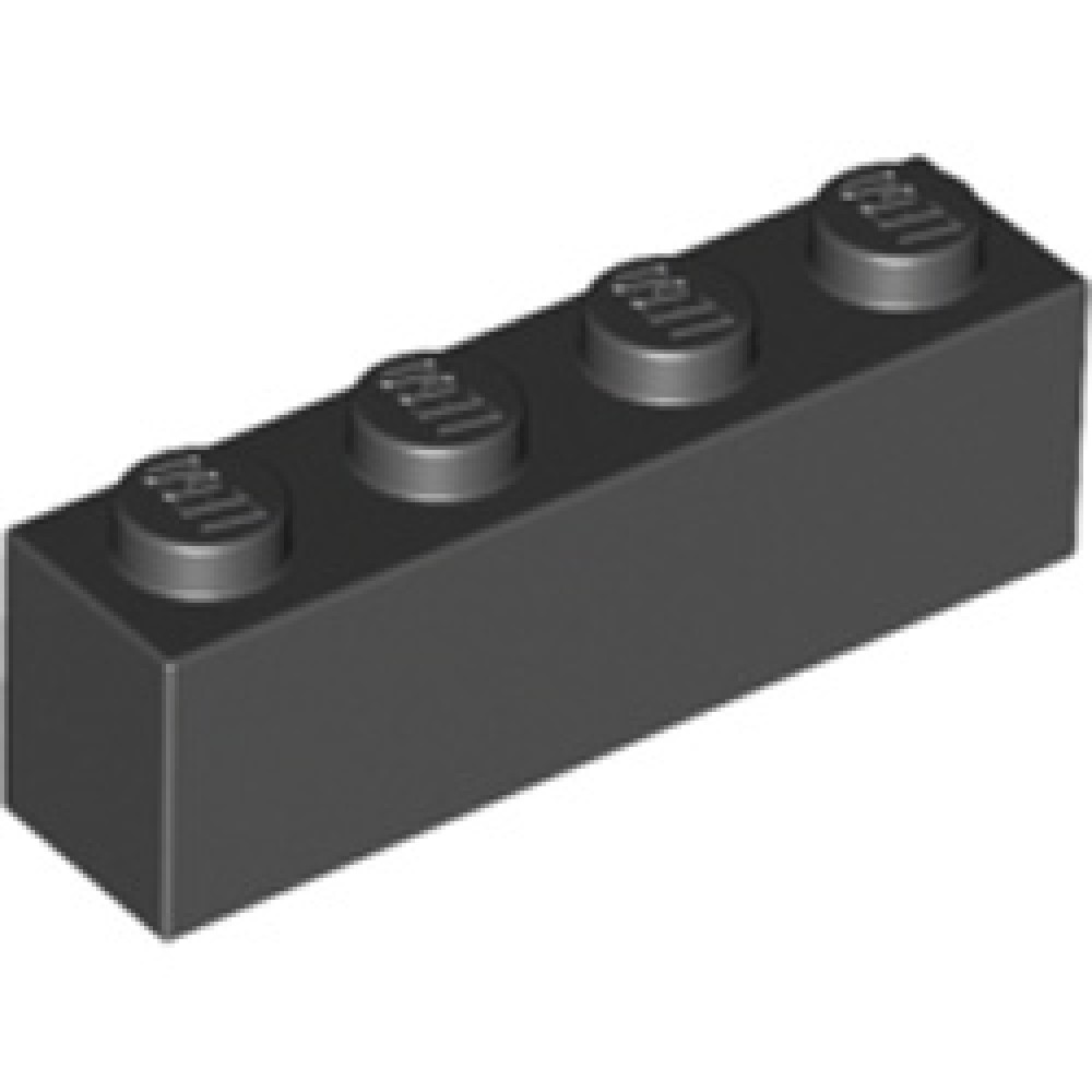 LEGO Part 301026 - 3010 - Brick 1x4 Black | LEGO Bricks, Replacement ...