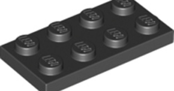 LEGO Part 302026 - 3020 - Plate 2x4 Black | LEGO Bricks, Replacement ...