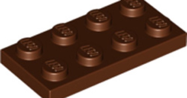 LEGO Part 4211186 - 3020 - Plate 2x4 Reddish Brown | LEGO Bricks ...