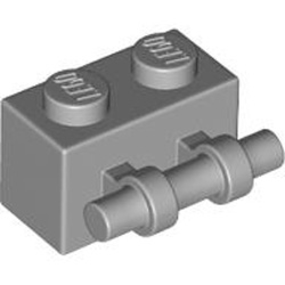 LEGO Part 4211580 - 30236 - Brick 1x2 with Stick Medium Stone Grey ...