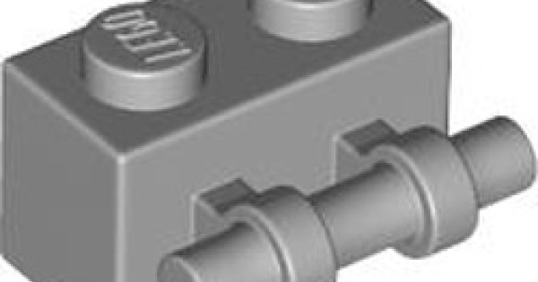 LEGO Part 4211580 - 30236 - Brick 1x2 with Stick Medium Stone Grey ...