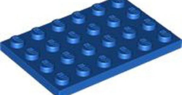 LEGO Part 303223 - 3032 - Plate 4x6 Bright Blue | LEGO Bricks ...