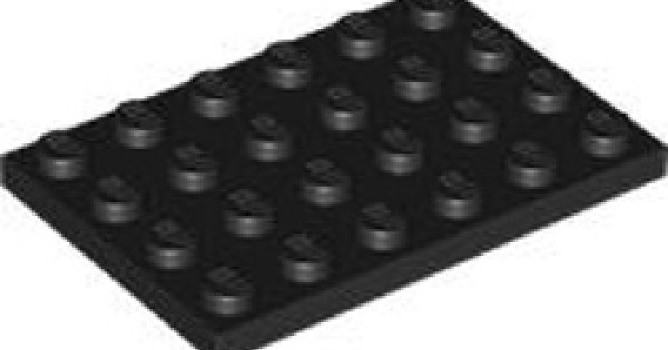 LEGO Part 303226 - 3032 - Plate 4x6 Black | LEGO Bricks, Replacement ...