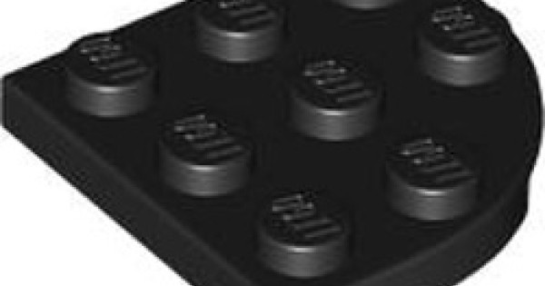 LEGO Part 4227392 - 30357 - Plate 3x3, 1/4 Circle Black | LEGO Bricks ...