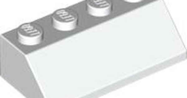 LEGO Part 303701 - 3037 - Roof Tile 2x4 / 45 Degree White | LEGO Bricks ...