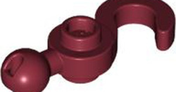 LEGO Part 6008602 - 30395 - Hook with Ball 1x3 Dark Red | LEGO Bricks ...