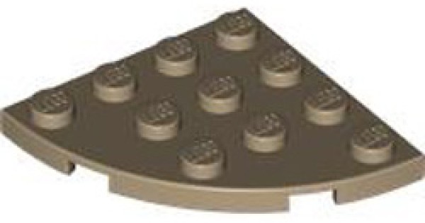 LEGO Part 4570451 - 30565 - Plate 4x4 1/4 Circle Sand Yellow | LEGO ...