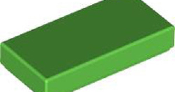 LEGO Part 6195258 - 3069 - Flat Tile 1x2 Bright Green | LEGO Bricks ...